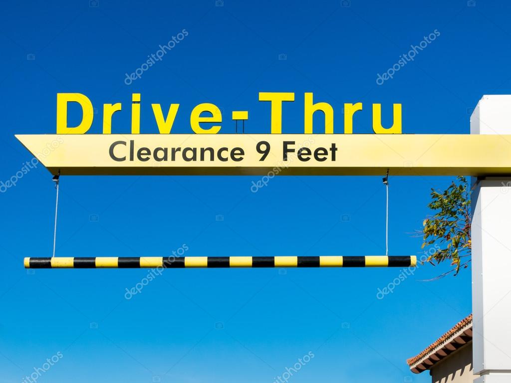 Yellow Overhead McDonald's Drive-Thru Sign — Stock Editorial Photo ...