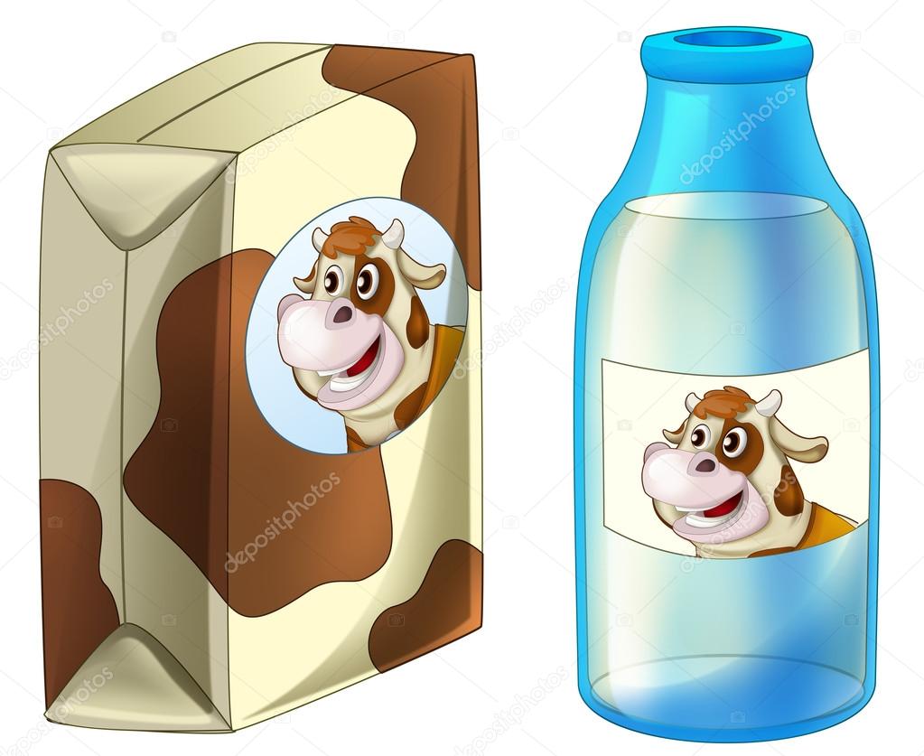 Leche de dibujos animados - aislada 2022