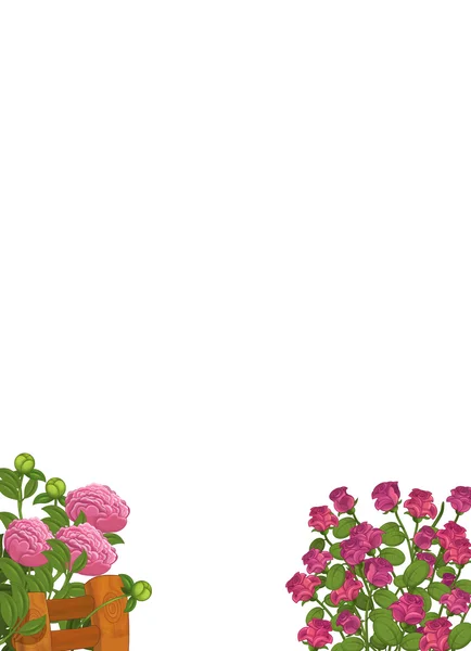 Cartoon frame with roses - isolated Stock Photo by ©illustrator_hft ...