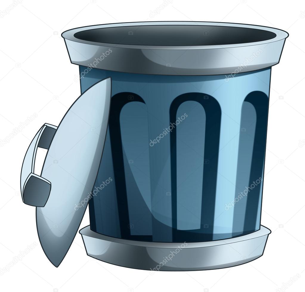 Dibujos animados basurero - aislado - ilustración para los niños — Foto ...