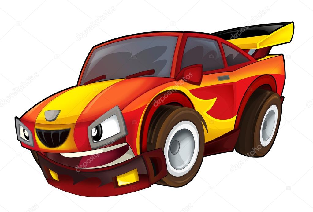 Fast Race Car Cartoon
