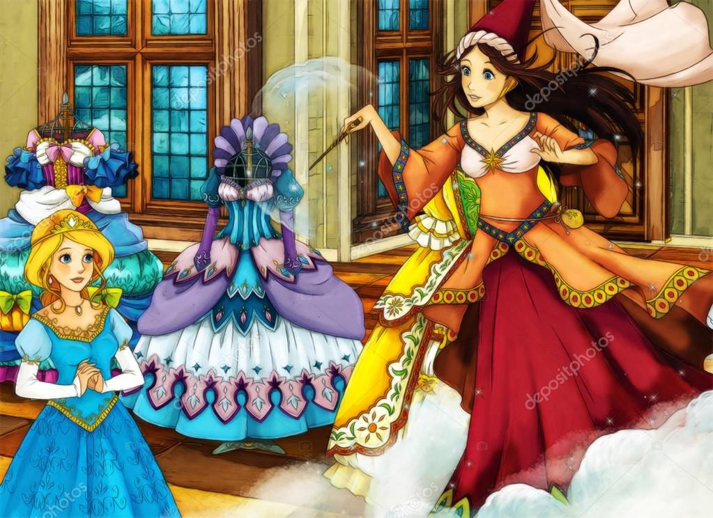 Cartoon fairy tale scene for different stories Stock Illustration by ...