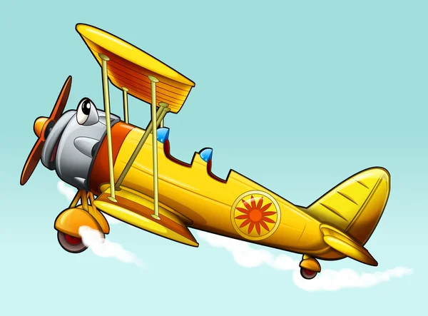 Cartoon biplane — Stock Photo © illustrator_hft #12056730