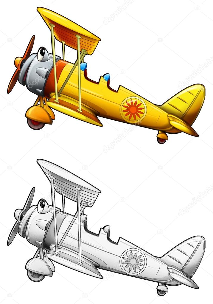 Biplane Coloring Page