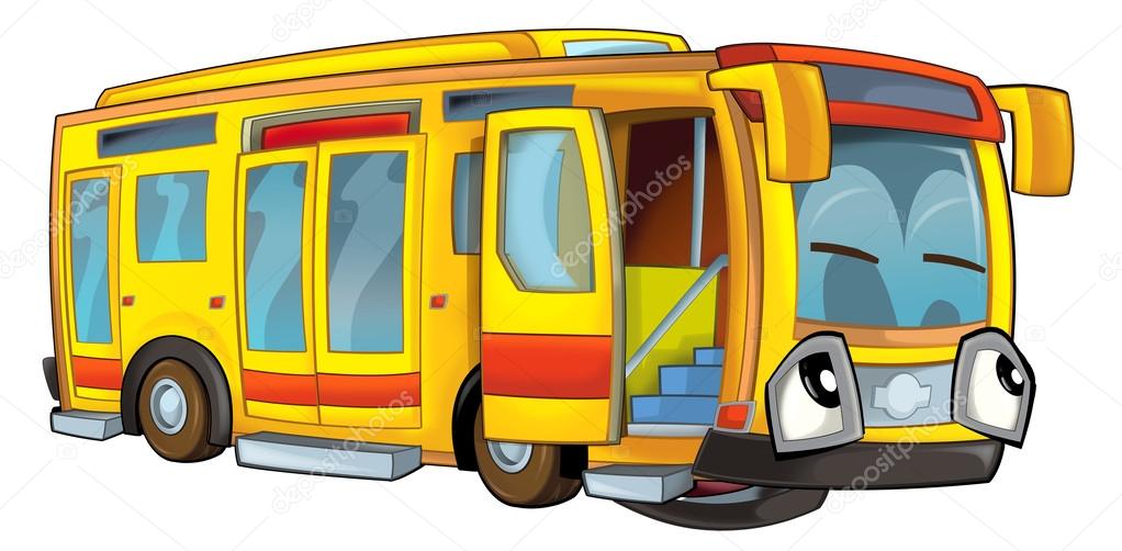 Cartoon bus — Stock Photo © illustrator_hft #53736523