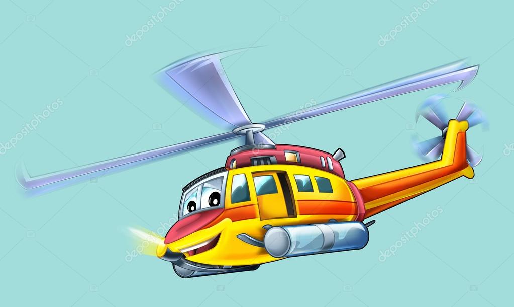 Helicóptero de dibujos animados Ilustración de stock de ©illustrator ...