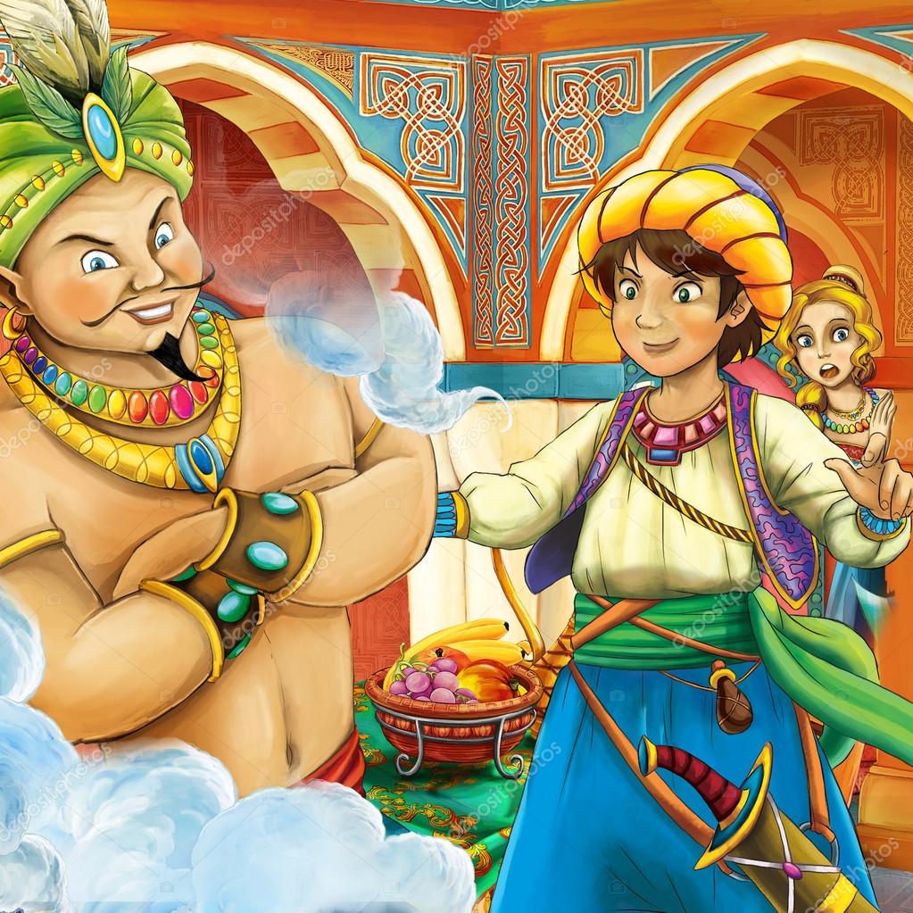 Cartoon fairy tale scene — Stock Photo © illustrator_hft #61298825