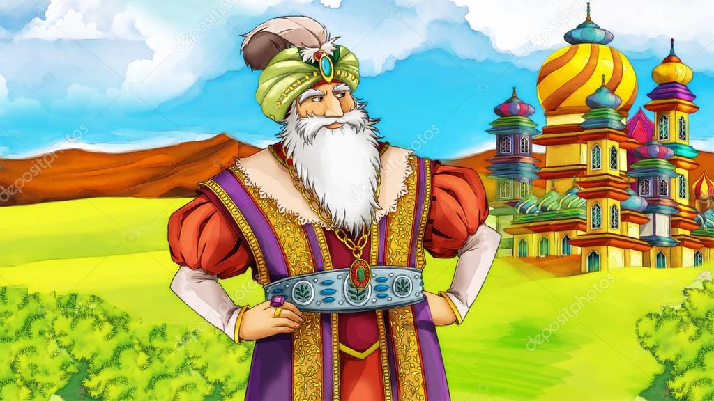 Cartoon fairy tale scene Stock Photo by ©illustrator_hft 61300043