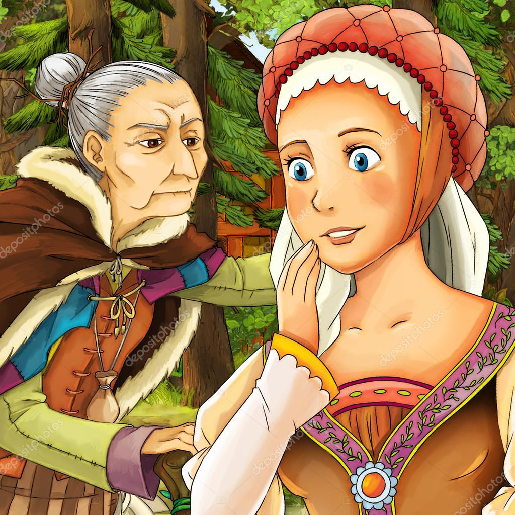 Cartoon fairy tale scene Stock Illustration by ©illustrator_hft #62473525