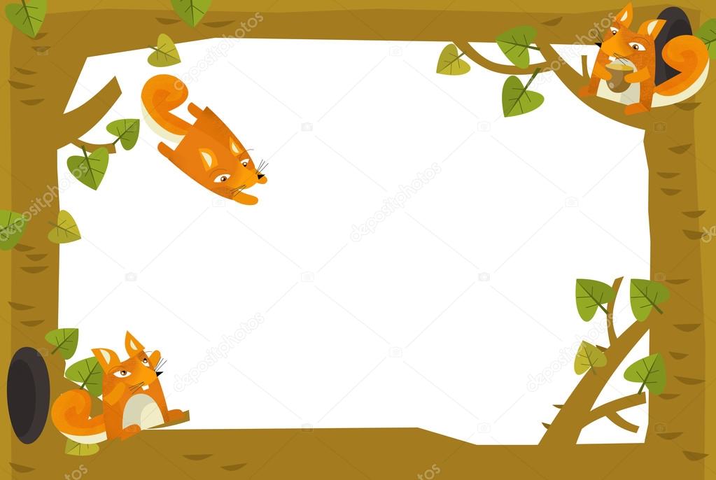 Cartoon nature frame Stock Illustration by ©illustrator_hft #70099831