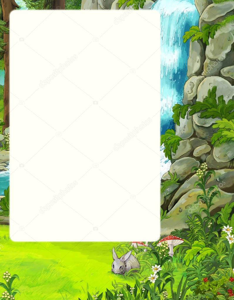Cartoon frame in forest Stock Illustration by ©illustrator_hft #70372593