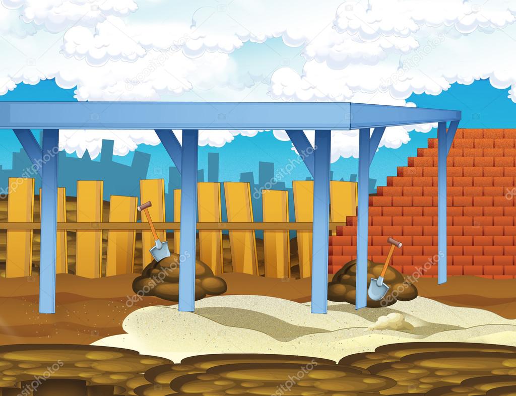 Cartoon construction background Stock Photo by ©illustrator_hft 89724352
