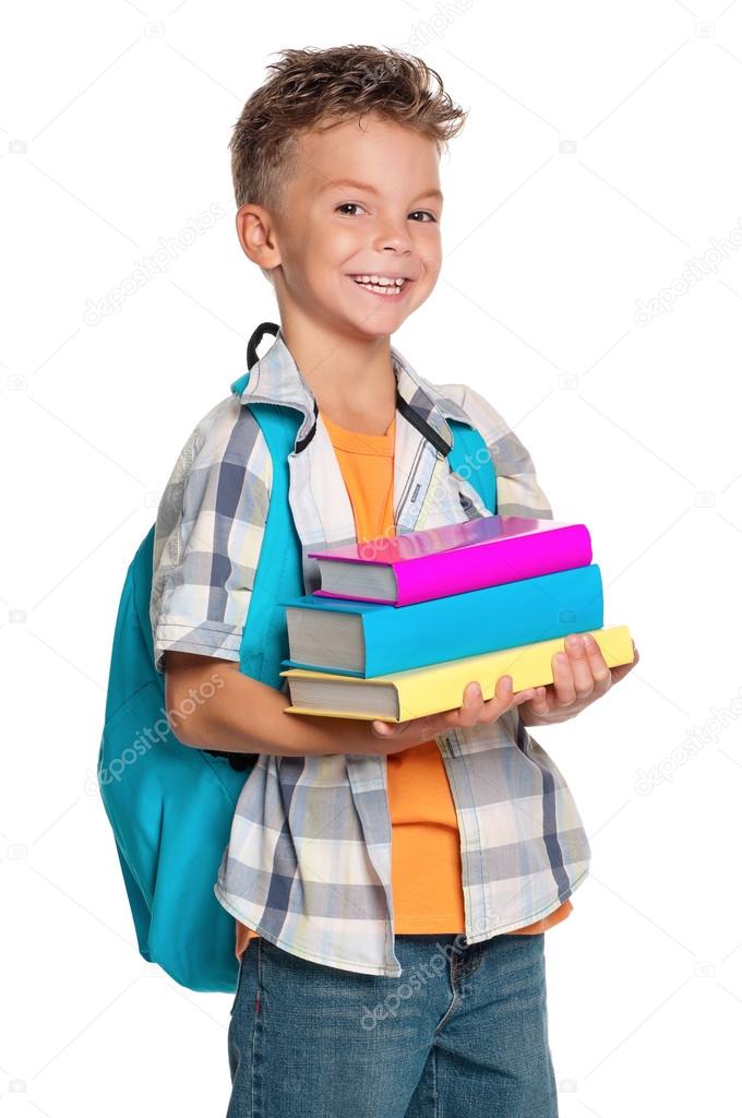 Boy with books Stock Photo by ©VaLiza 52551193
