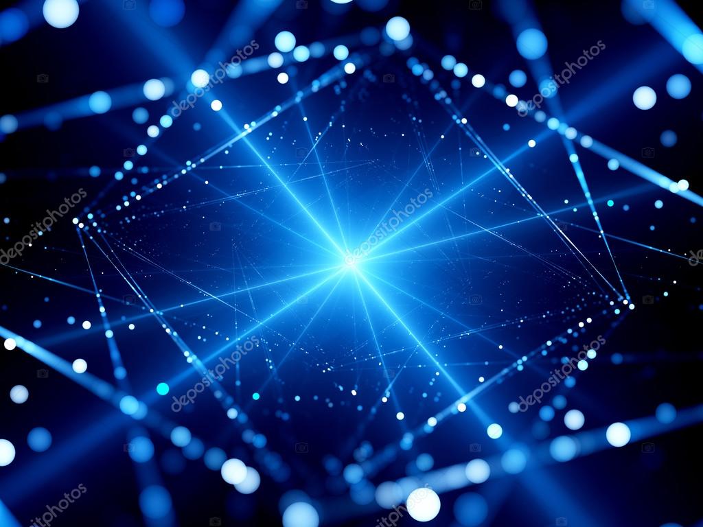 Blue glowing star with particles in space Stock Photo by ©sakkmesterke ...