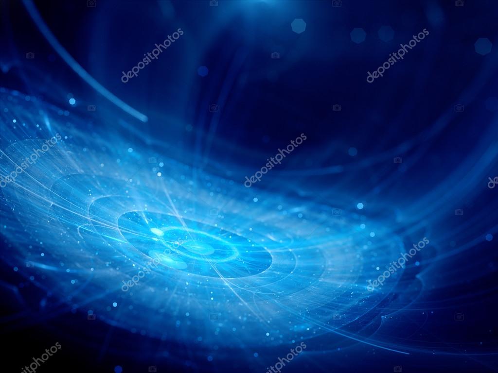 Blue glowing futuristic city in space — Stock Photo © sakkmesterke ...