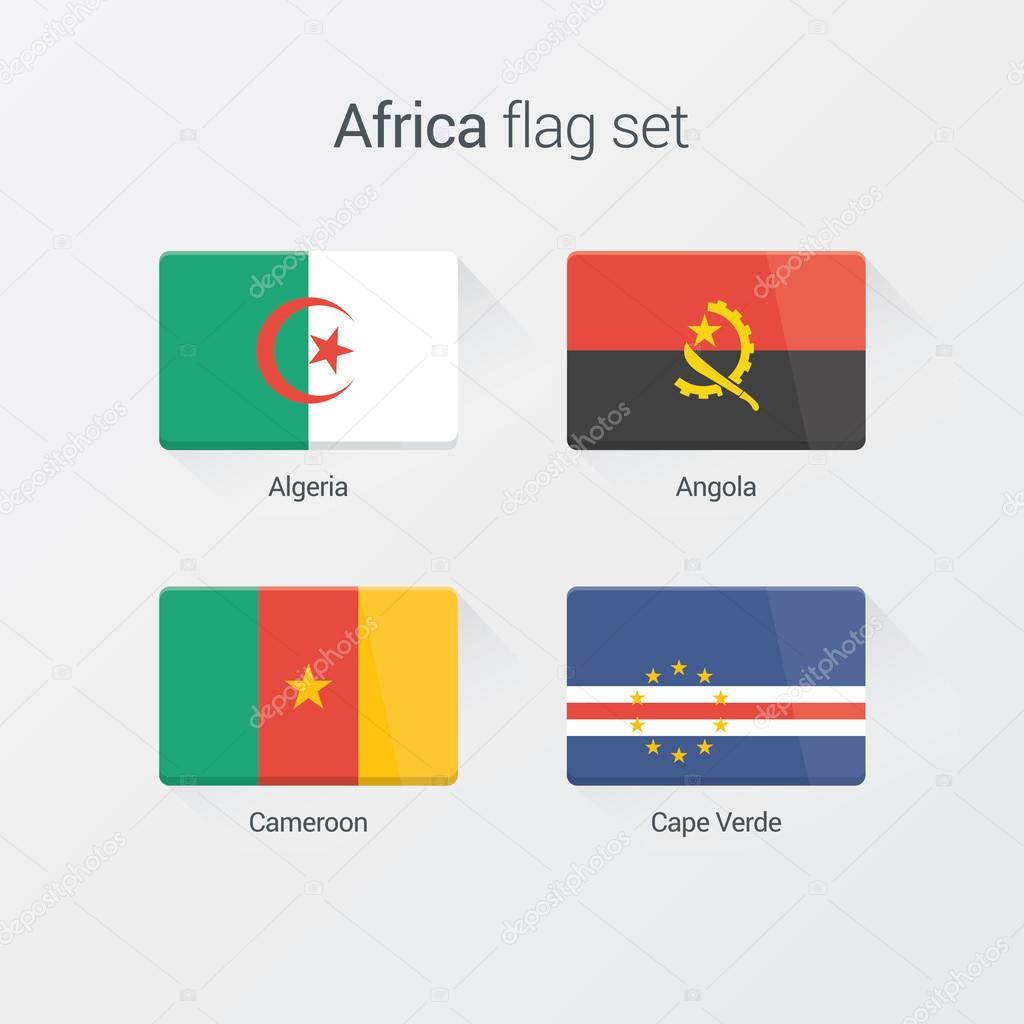 Africa flag set. Flat design Stock Vector Image by ©alexdremlyuga #62599145