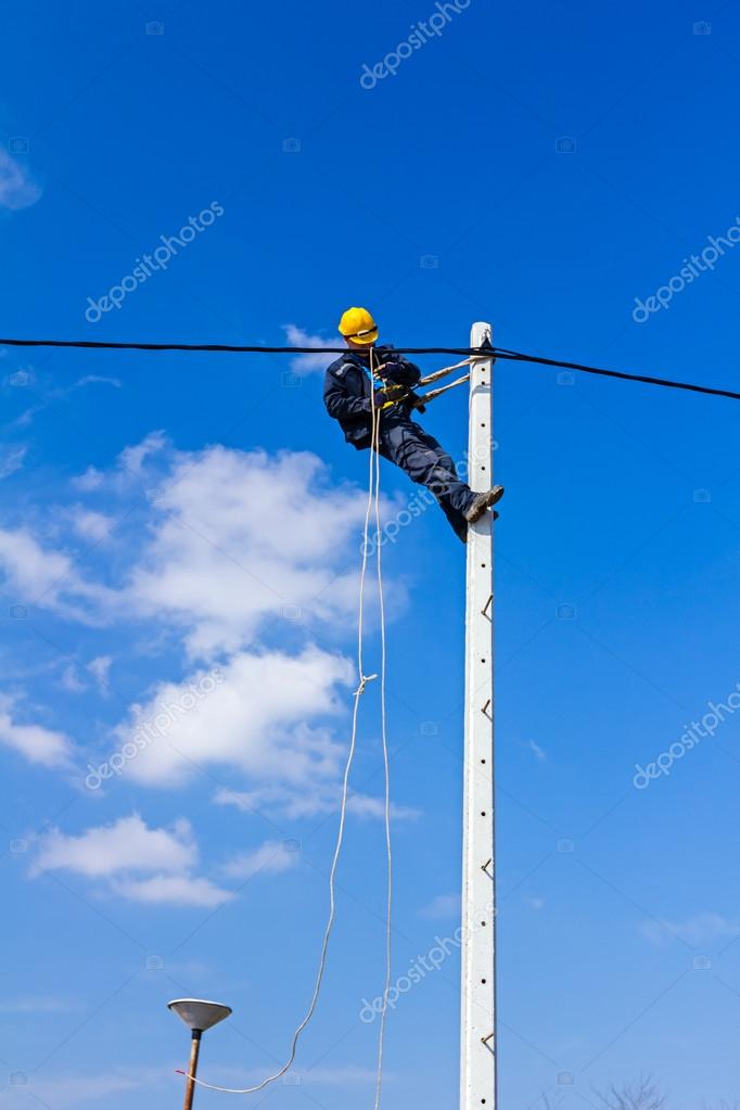 Work on a pole — Stock Photo © roman023 #68608889