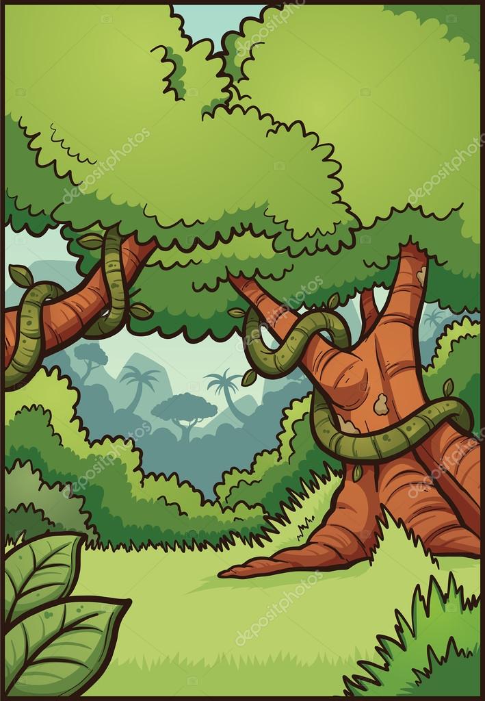 Rainforest Background Clipart Of Dogs