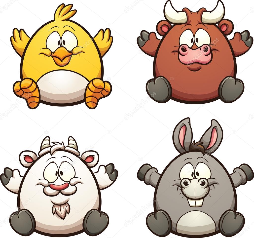 Fat Animals Cartoon