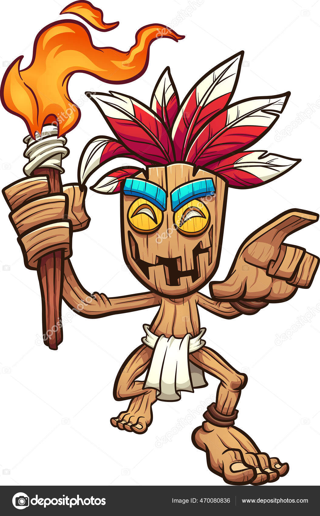 Tiki Torch Cartoon