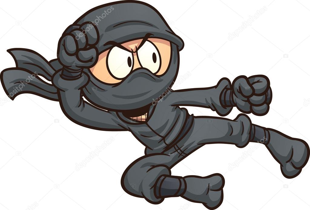 NInja flying kick Stock Vector by ©memoangeles 52783717