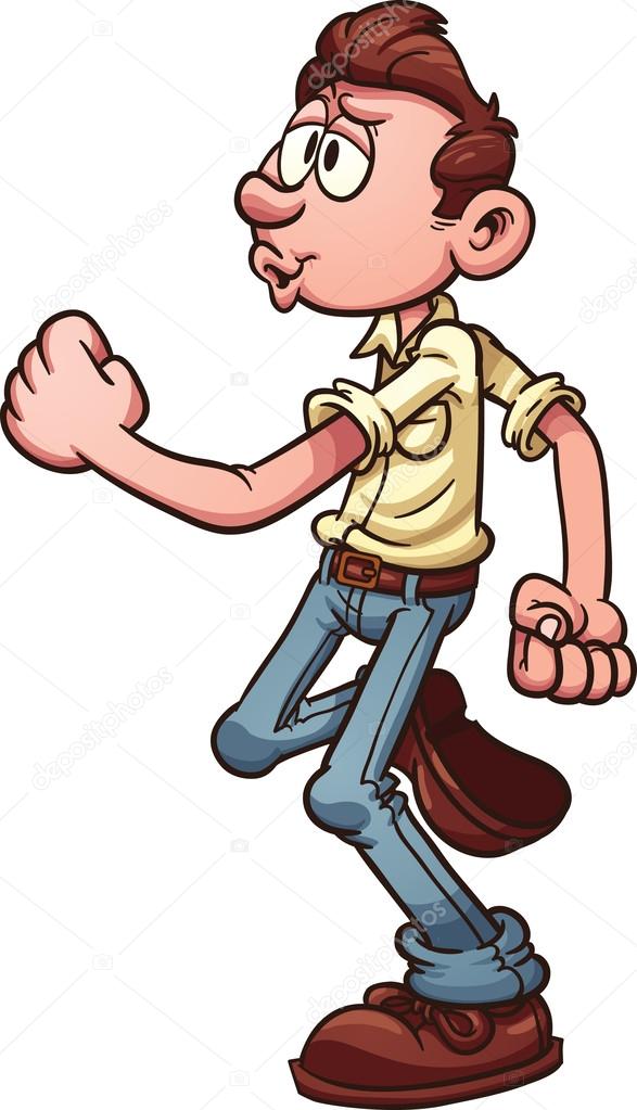 Simple Cartoon Man Walking