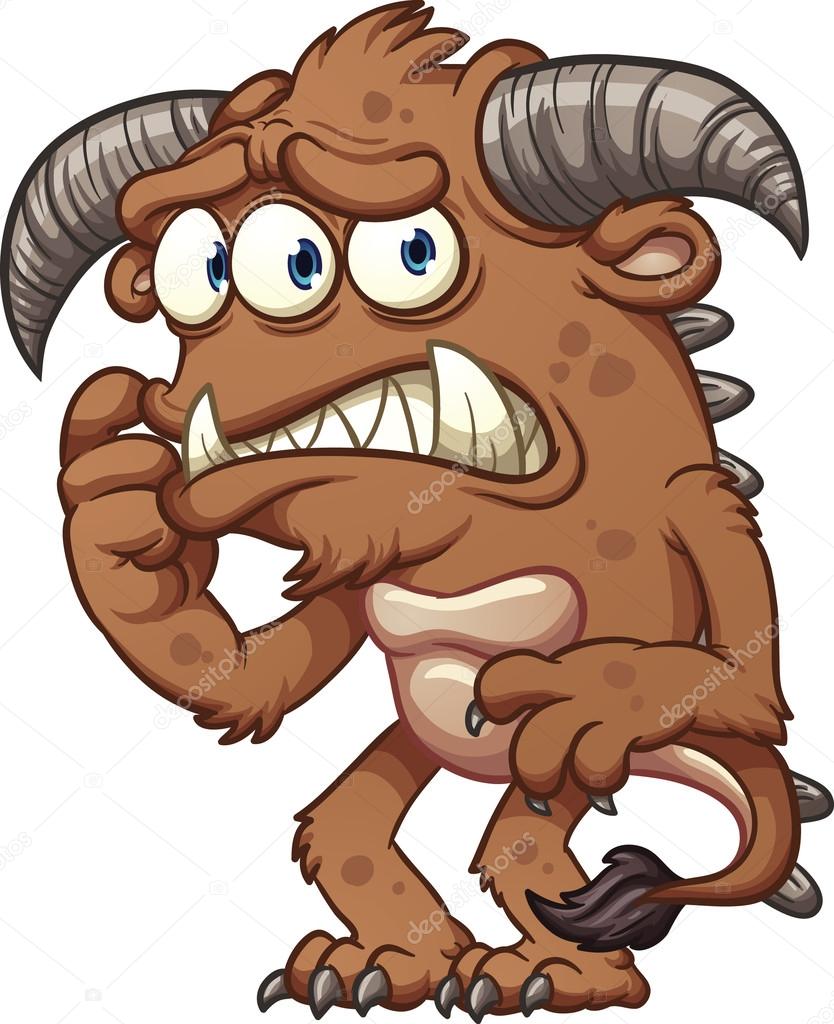 Brown Cartoon Monster