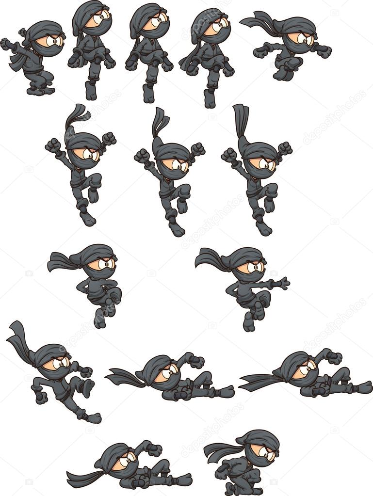 Cartoon ninja Stock Vector Image by ©memoangeles #60607483