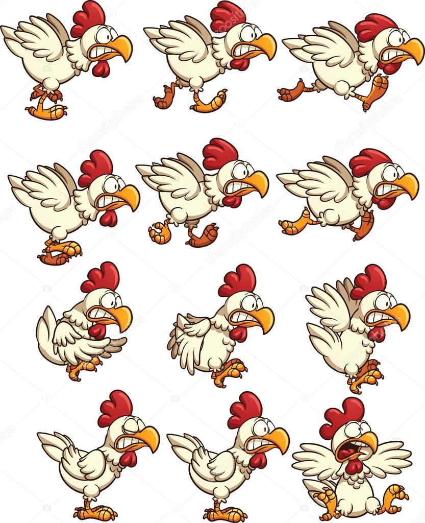Scared Chicken Cartoon Images