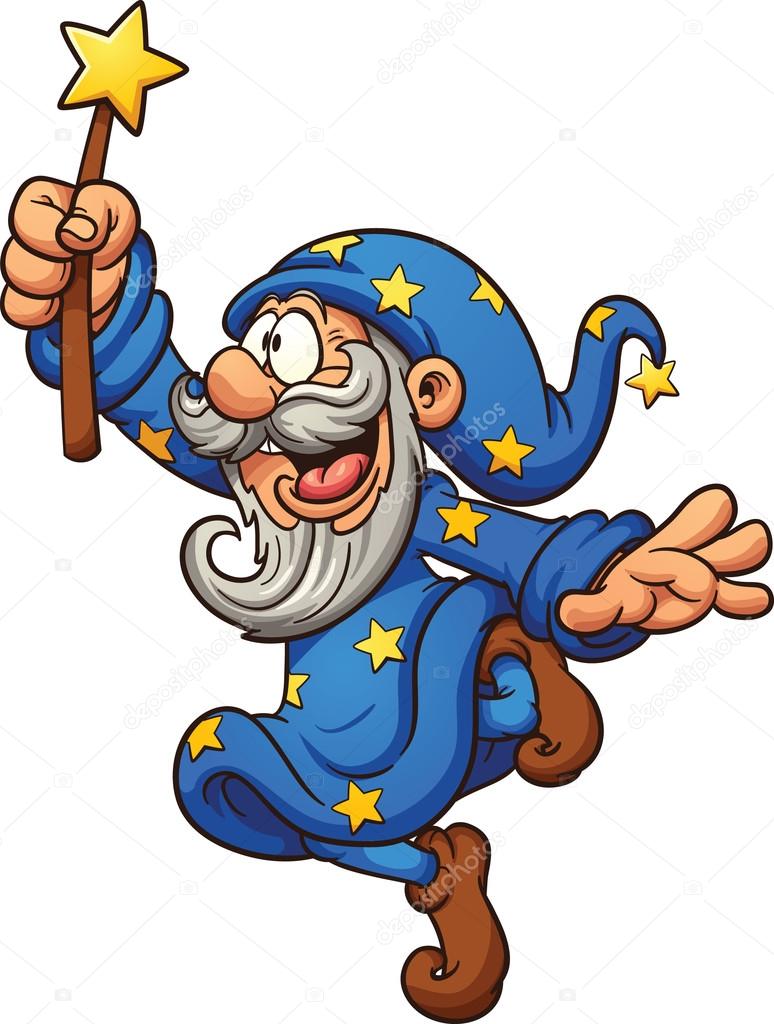 Cartoon wizard Stock Vector Image by ©memoangeles #73400201