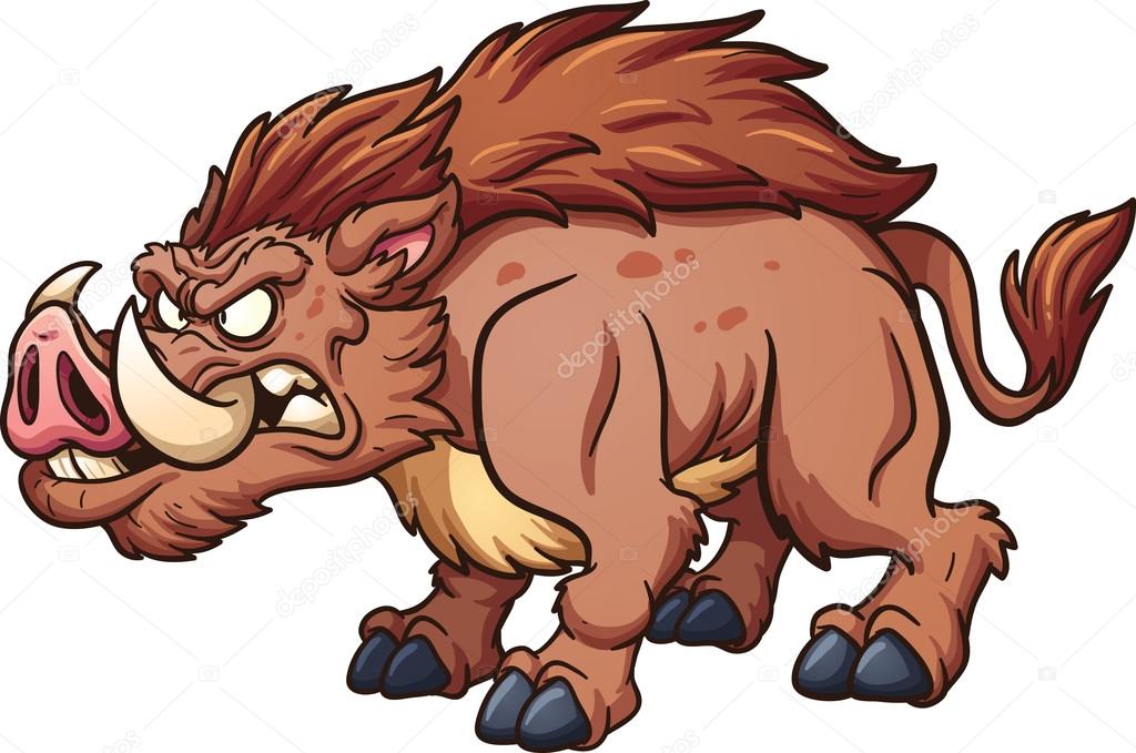 Angry Boar Cartoon