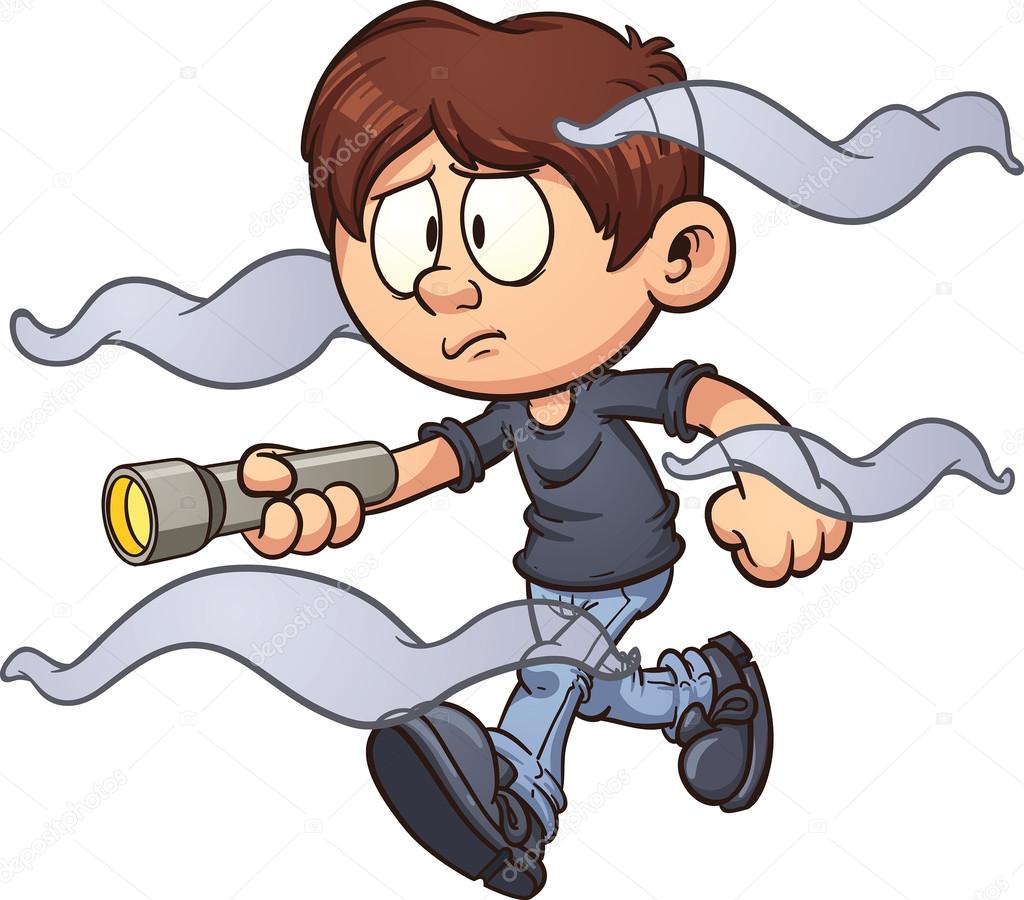 Niebla De Dibujos Animados Misterioso Bosque De Niebla En La Noche En