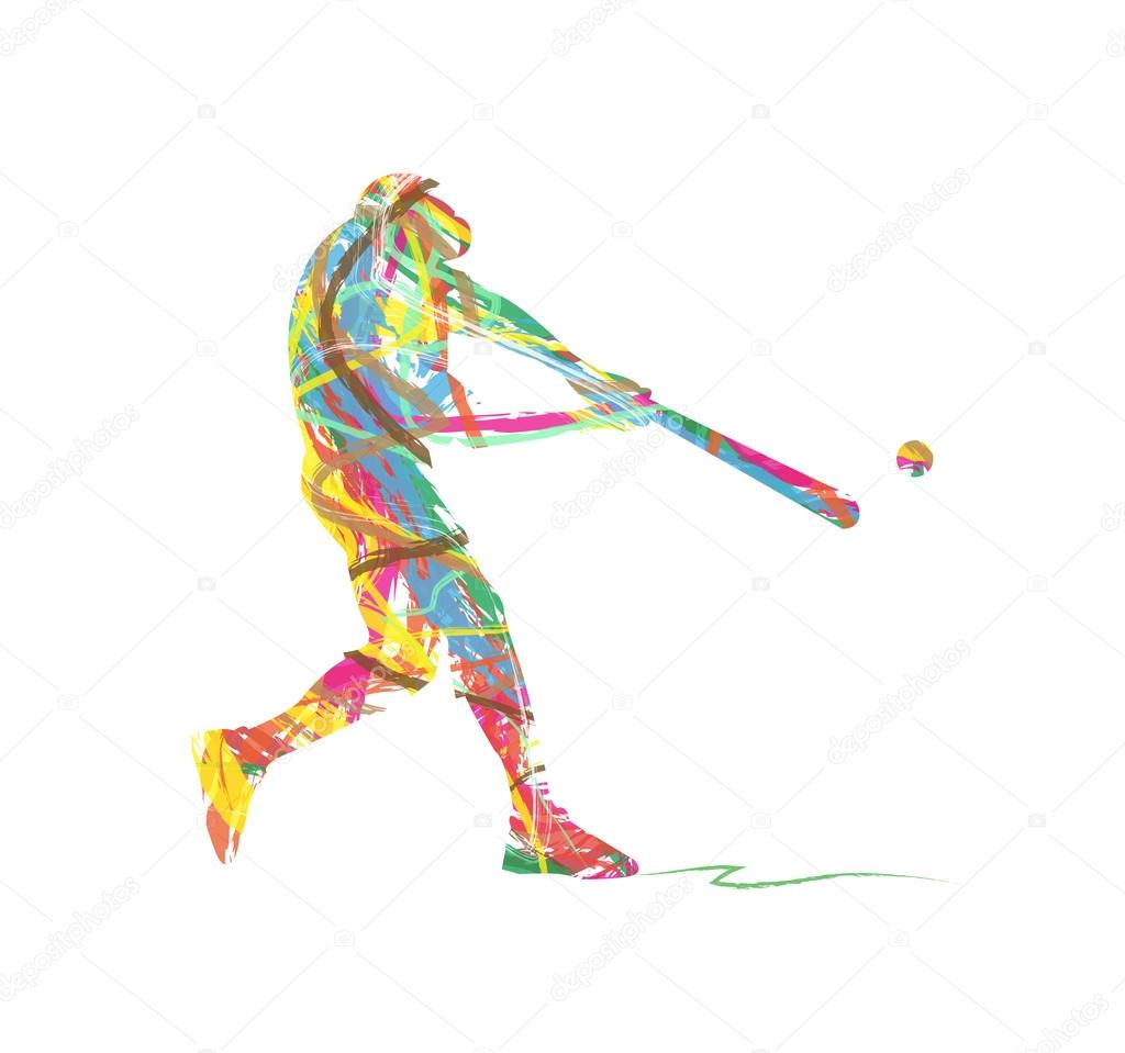 Abstract Baseball player — Stock Vector © passiflora #54986013