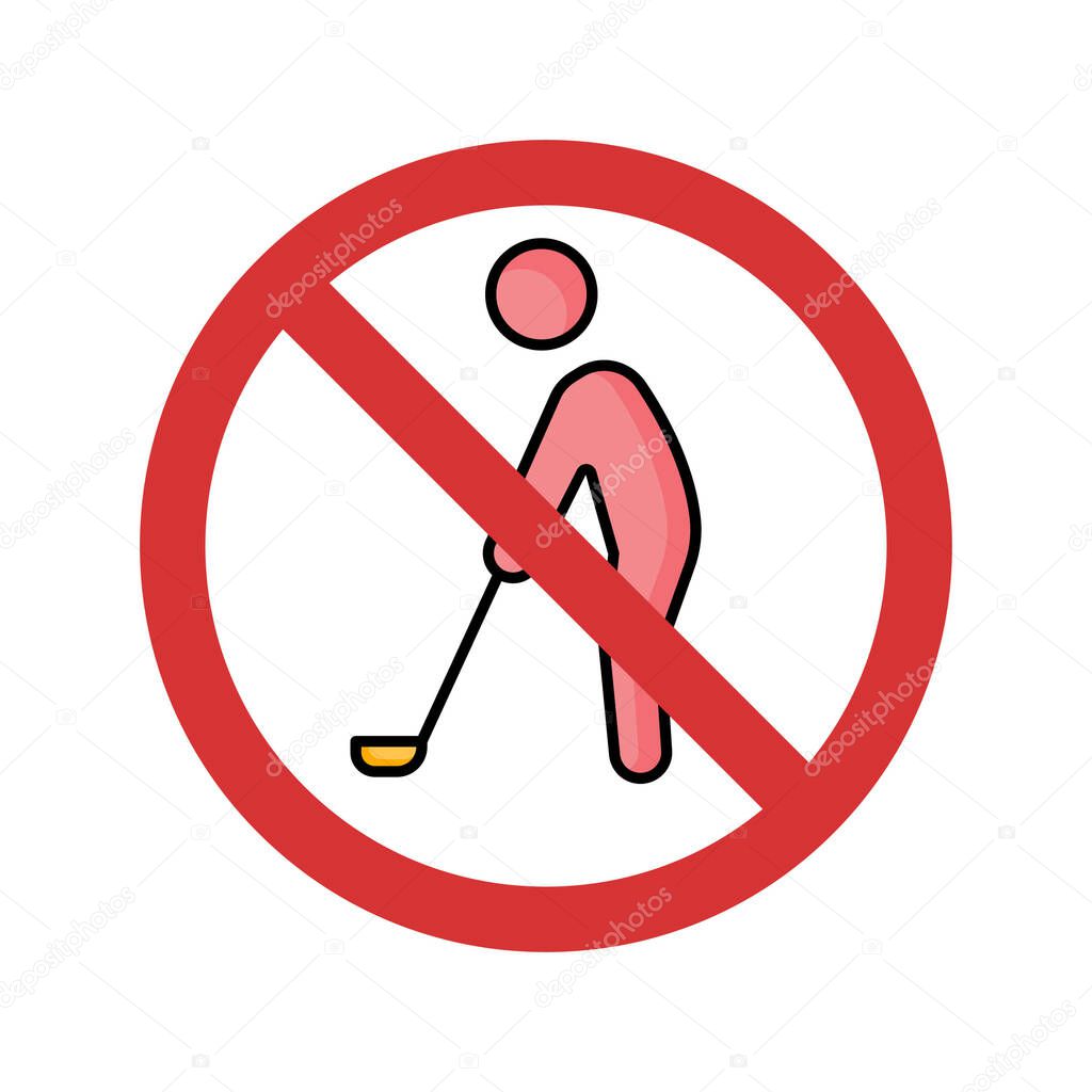 Stop Golf Icono vectorial aislado que puede modificar o editar ...