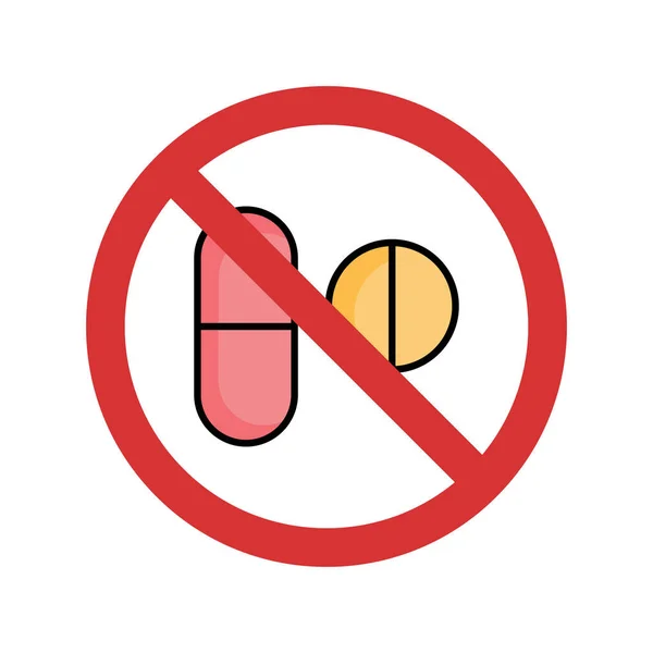 Pill Medicine Drug Ban Black Silhouette Icon. Medication Narcotic ...