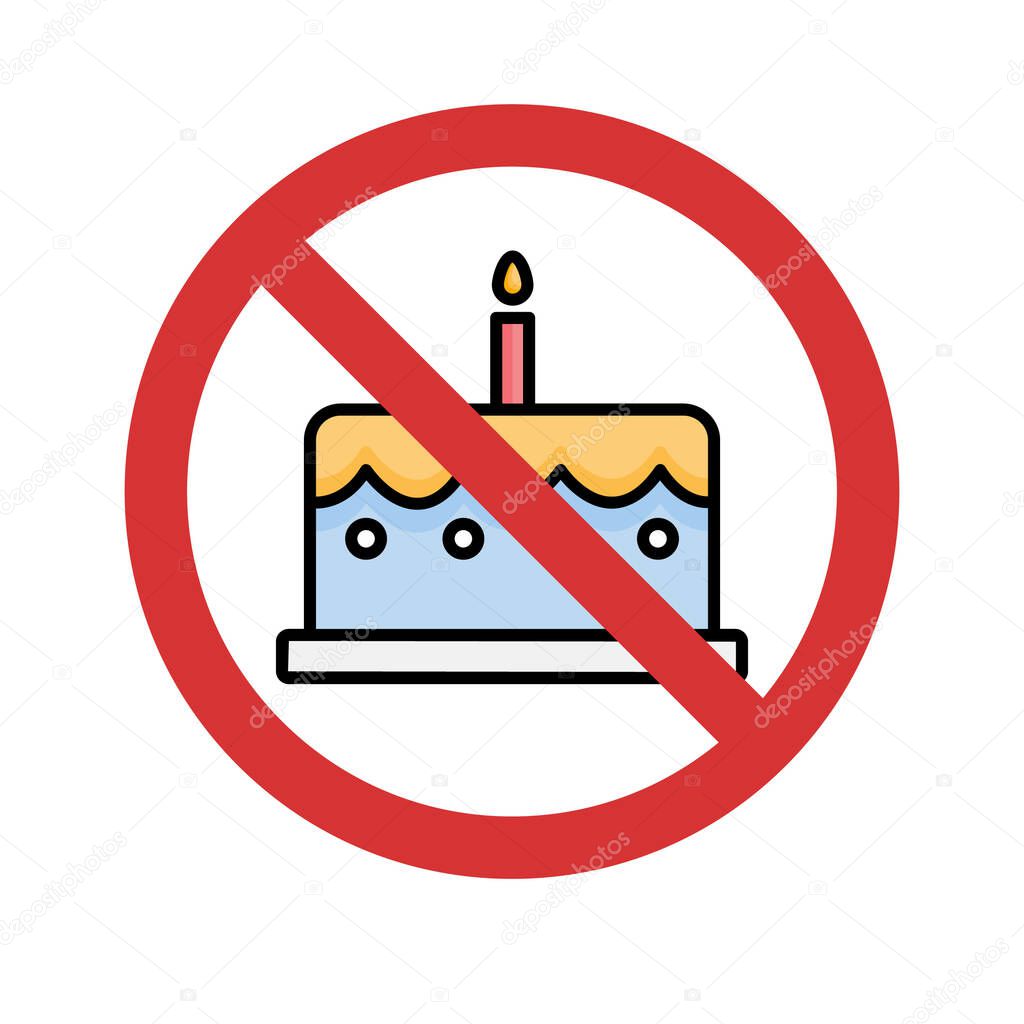 Stop Cake Icono de vector aislado que puede modificar o editar ...
