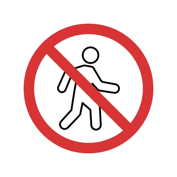 100,000 No walking sign Vector Images | Depositphotos