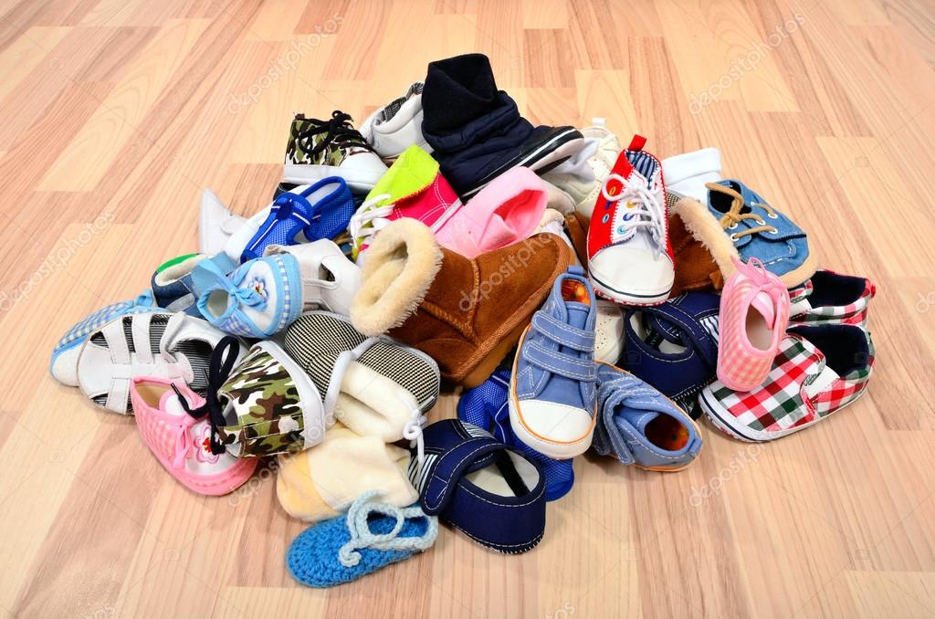 Pile Of Kids Shoes