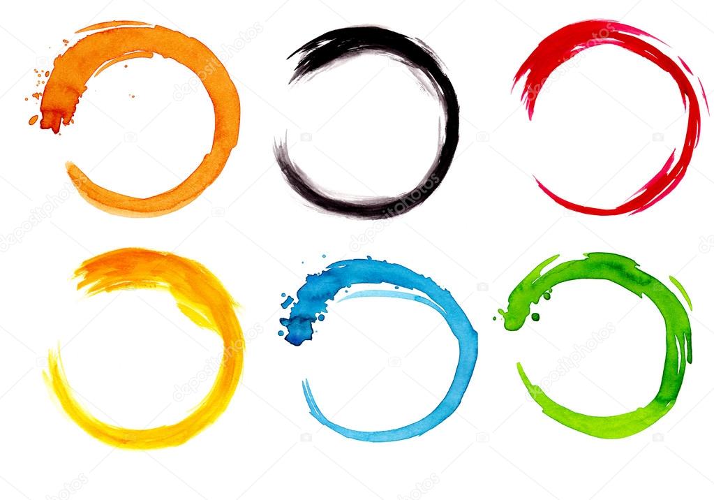 Conception de cercle aquarelle image libre de droit par Nicolaivanovici ...