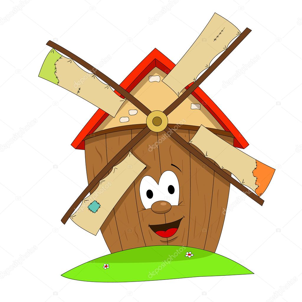 Molino de viento divertido Imagen Vectorial de © Nicolaivanovici ...