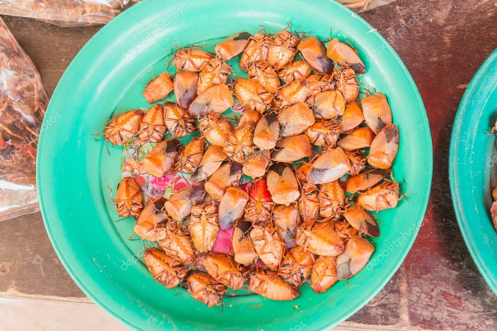 Fried longan stink bug (Tessaratoma papillosa) for sale at local ... Fried longan stink bug (Tessaratoma papillosa) for sale at local ...