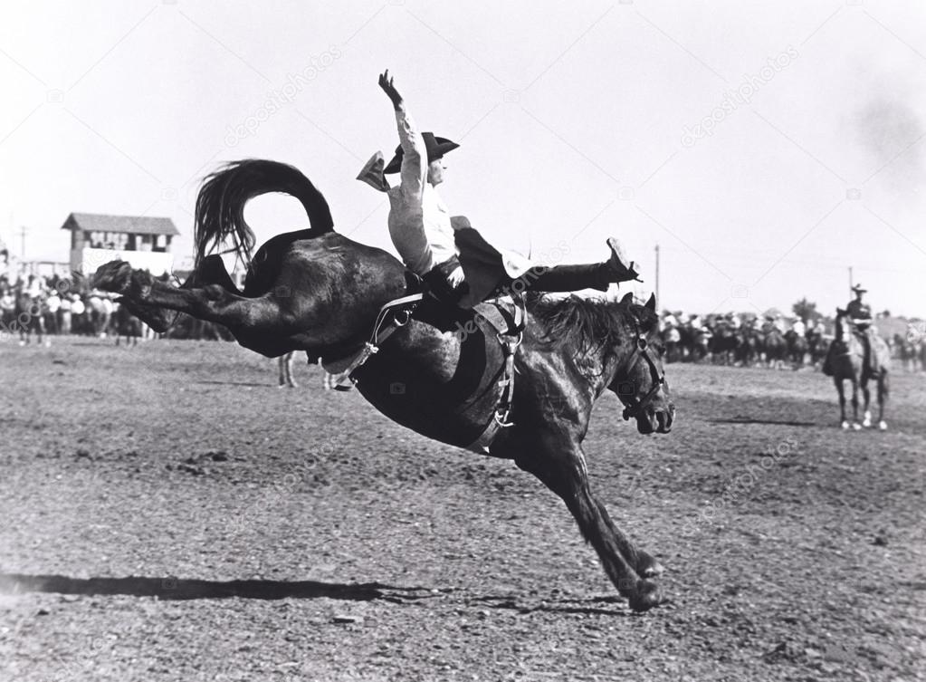 Bucking the trend. cowboy on horse — Stock Photo © everett225 #82897750
