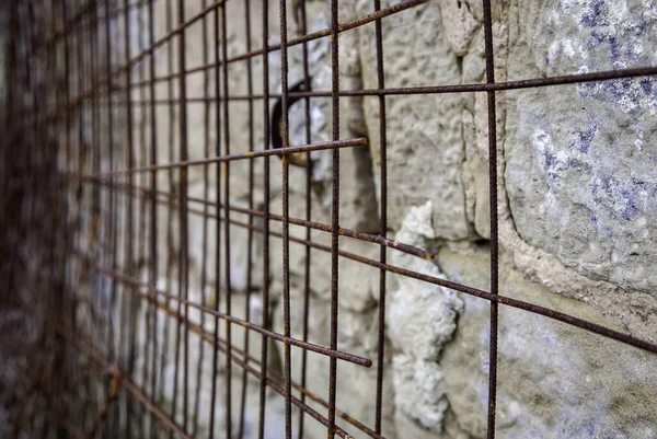 Deteriorated protective rusty fence, construction and architecture ...