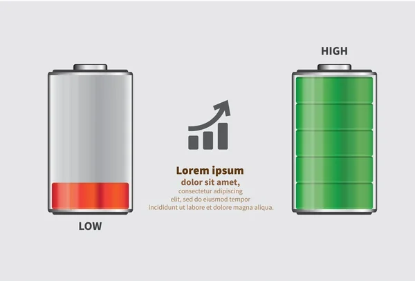 Vector battery element infographic template. Design concept for ...