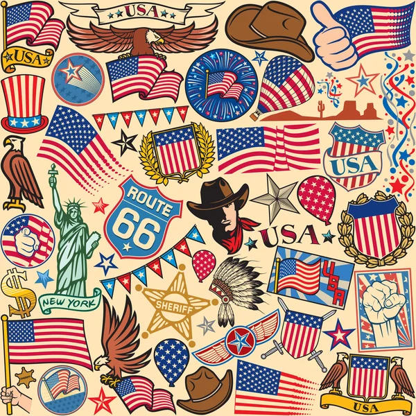 Símbolos de américa imágenes de stock de arte vectorial | Depositphotos