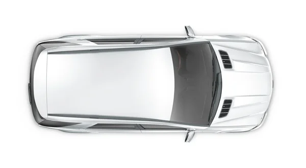 Silberne Auto - Ansicht von oben — Stockfoto © Vladimiroquai #42662599