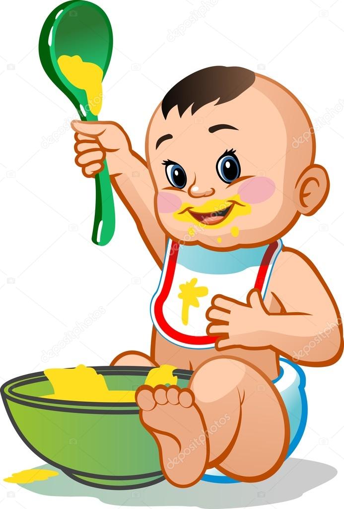 Baby Eating Clip Art