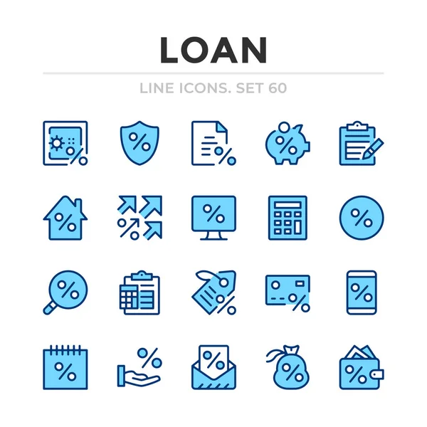 Credit Loan Vector Line Icons Simple Set Outline Symbols Graphic Stock Vector Image by ©magurok5 ...