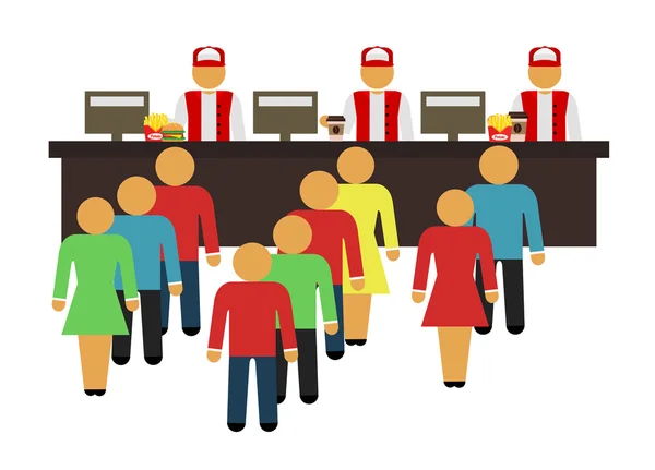 Restaurant queue cartoon Vector Art Stock Images | Depositphotos
