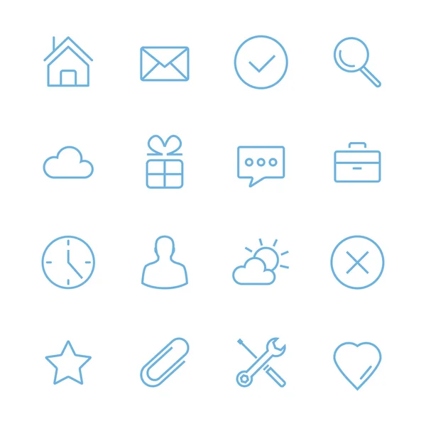 Vector blue pictograms set. Modern flat icons set for web and mobile ...